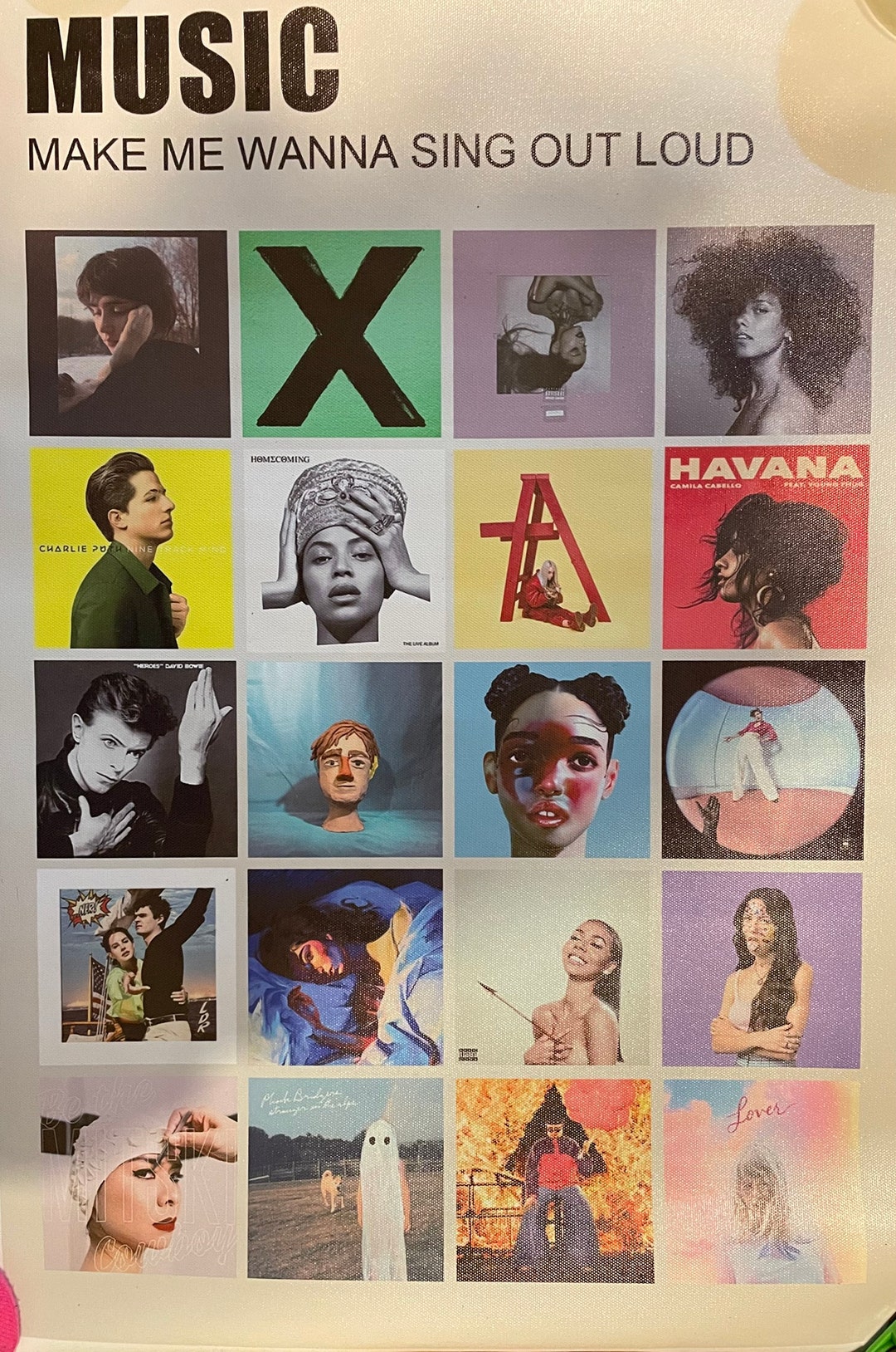 Pop Music Wall Art Album Cover Aesthetic Canvas Painting Pop Music - Etsy