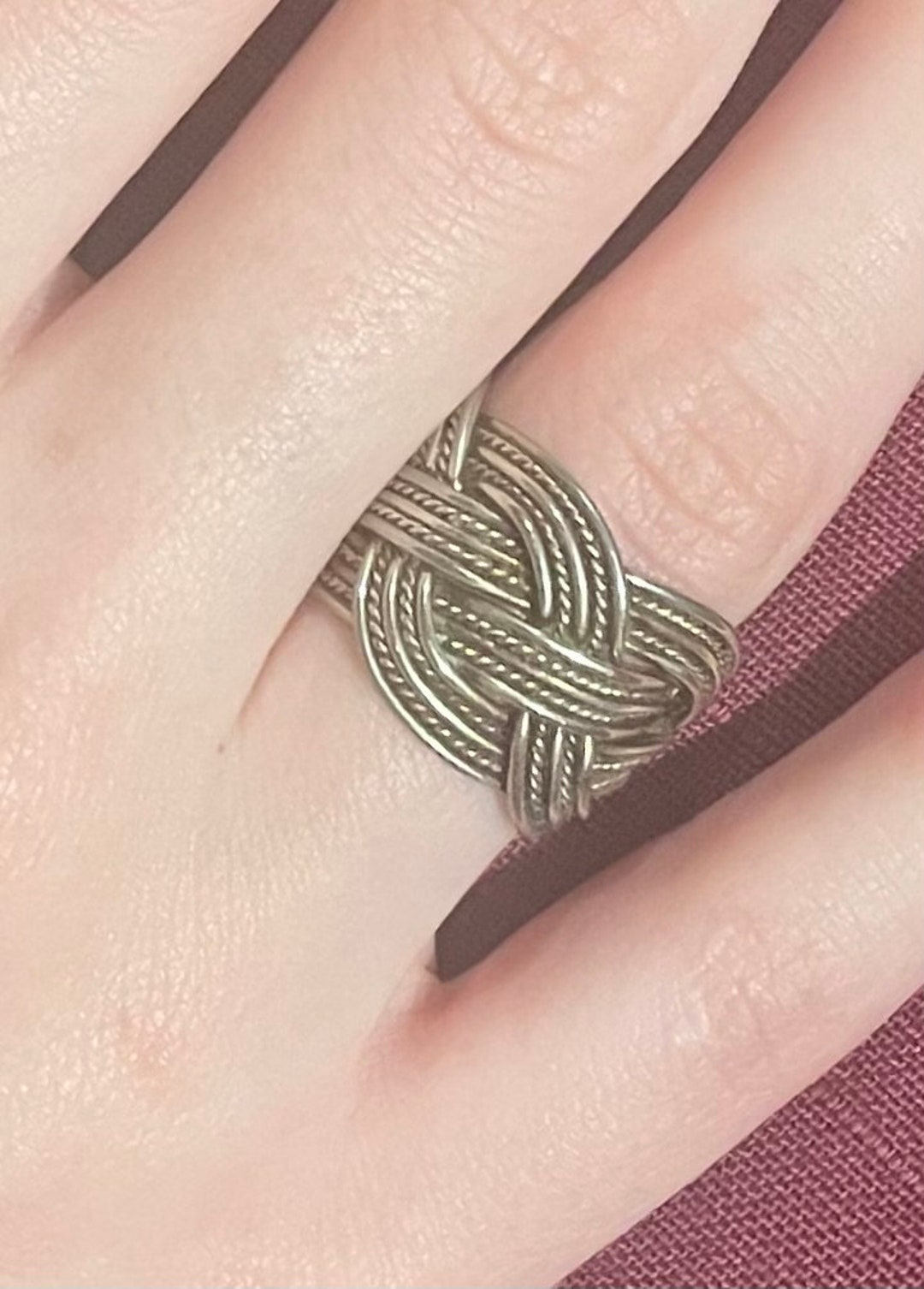 Sterling Silver Braided Ring ~ Vintage Sterling 925 - Etsy