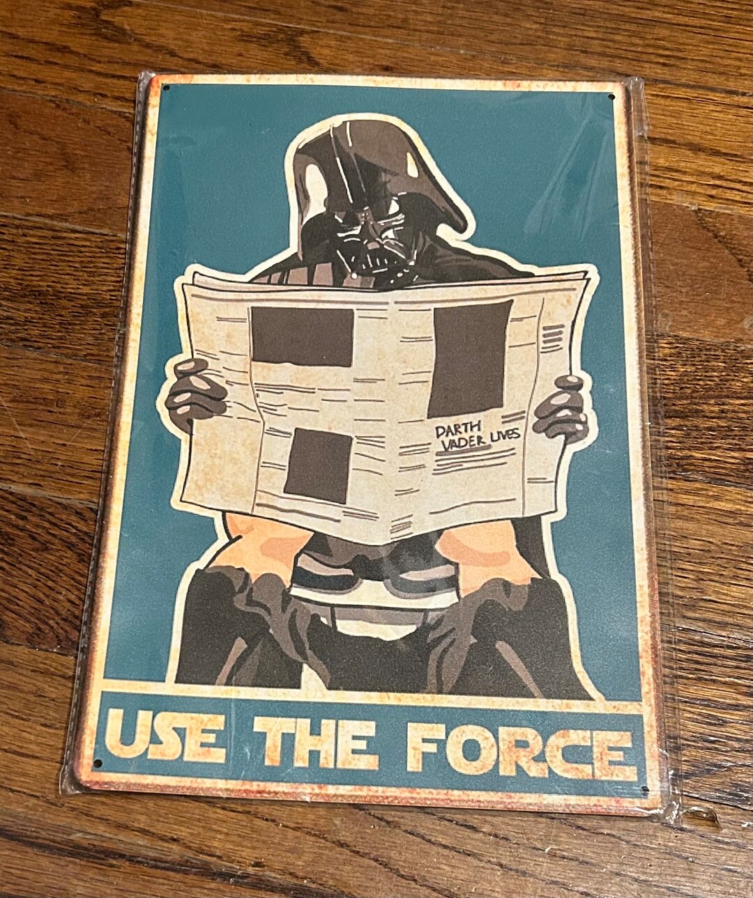 Use the Force Bathroom Wall Decor Tin Sign Darth Vader - Etsy