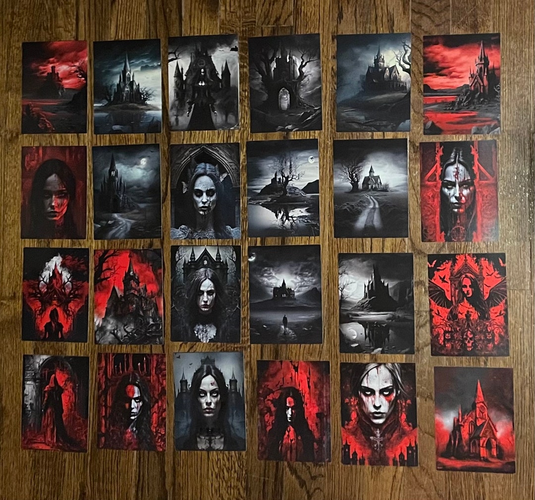 Gothic Postcards Dark Art Wall Art - Etsy