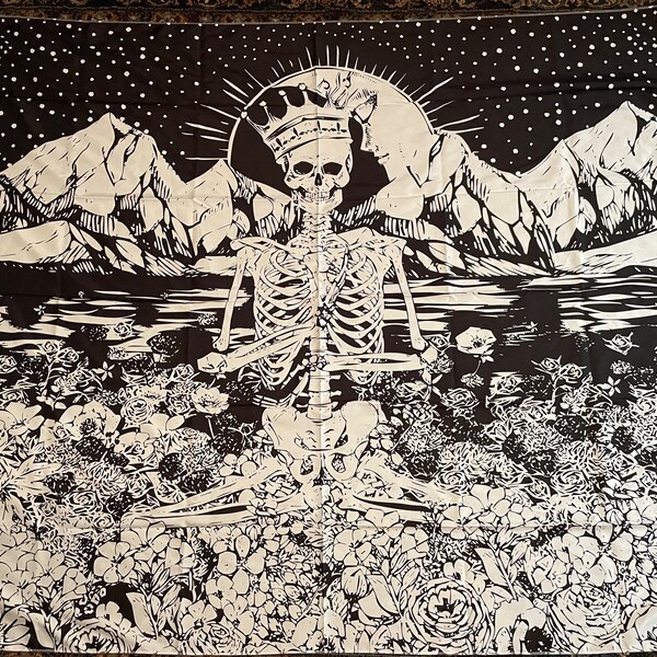 Skeleton Tapestry - Etsy