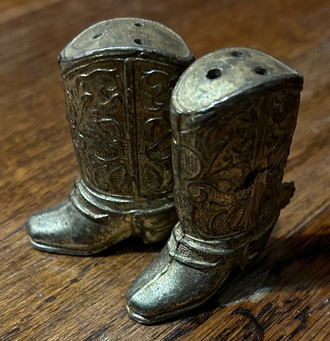 Cowboy Boot Salt and Pepper Shakers - Etsy