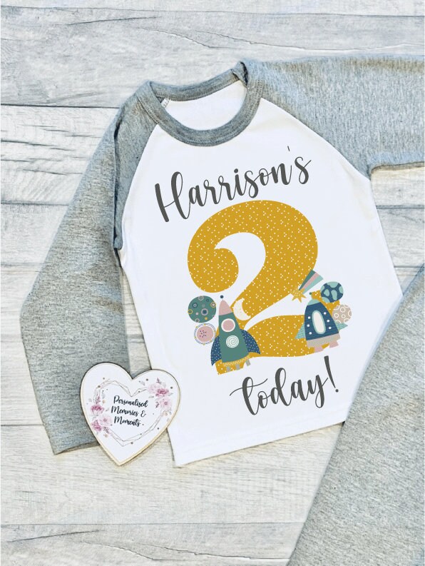 Personalised Space Themed Birthday Pyjamas Birthday Pj's - Etsy