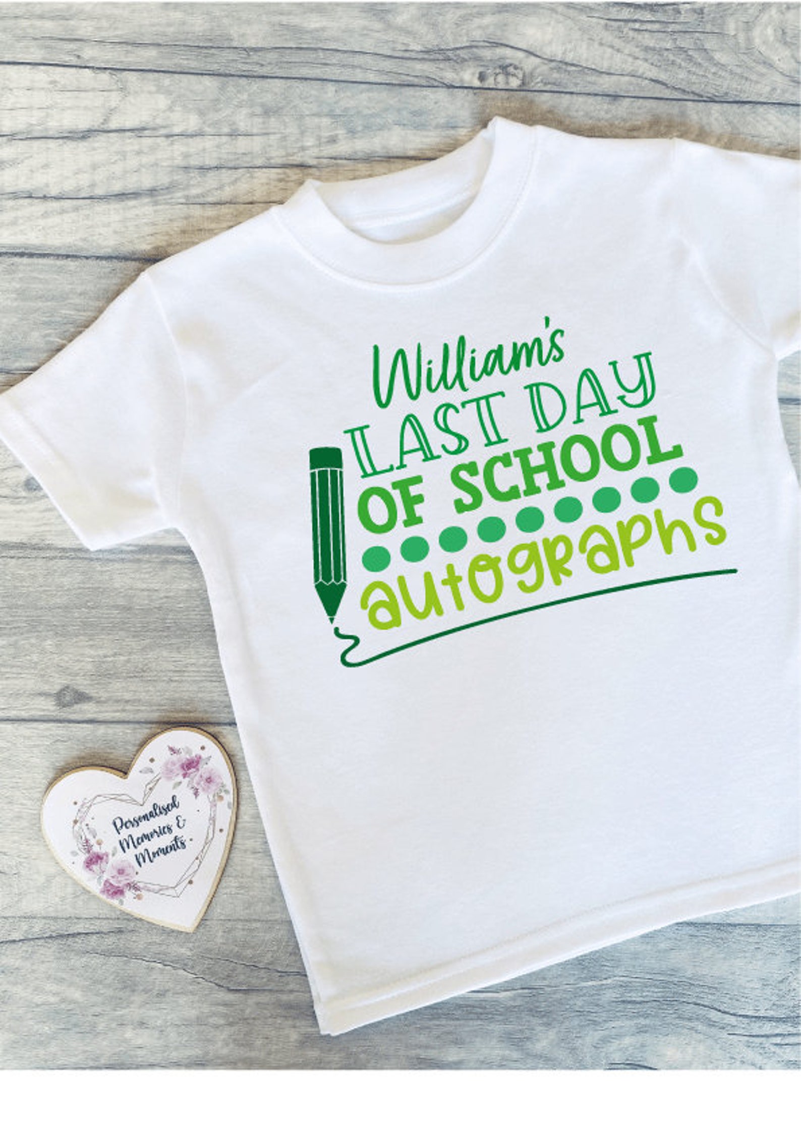 Personalised School Autograph T-shirts School Keepsake | Etsy
