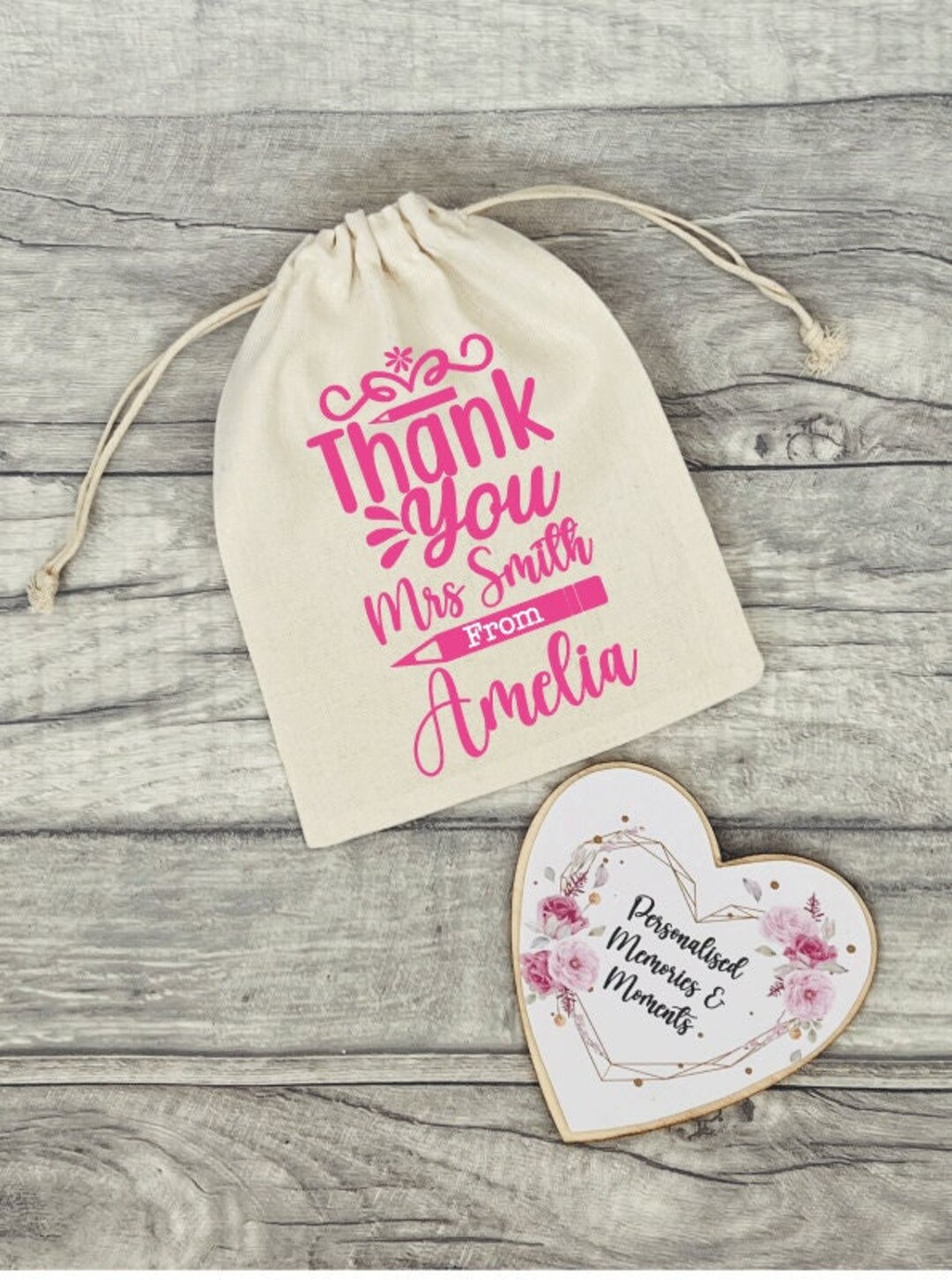 Personalised Thank You Teacher Gift Bag | Thanks Teacher TA Nursery ...