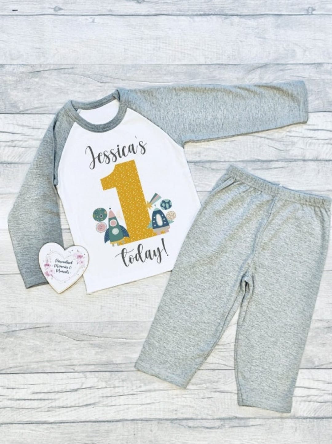 Personalised Space Themed Birthday Pyjamas Birthday Pj's 1st First ...