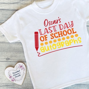 Personalised School Autograph T-shirts | School Keepsake T-shirt ...