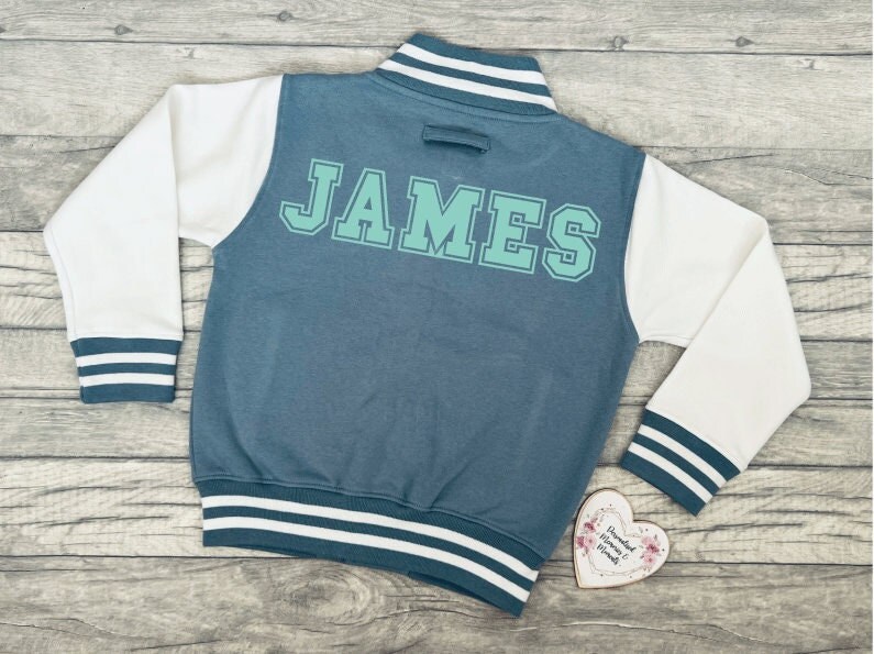 Personalised Children's Varsity Jacket Name Jacket Coat - Etsy UK