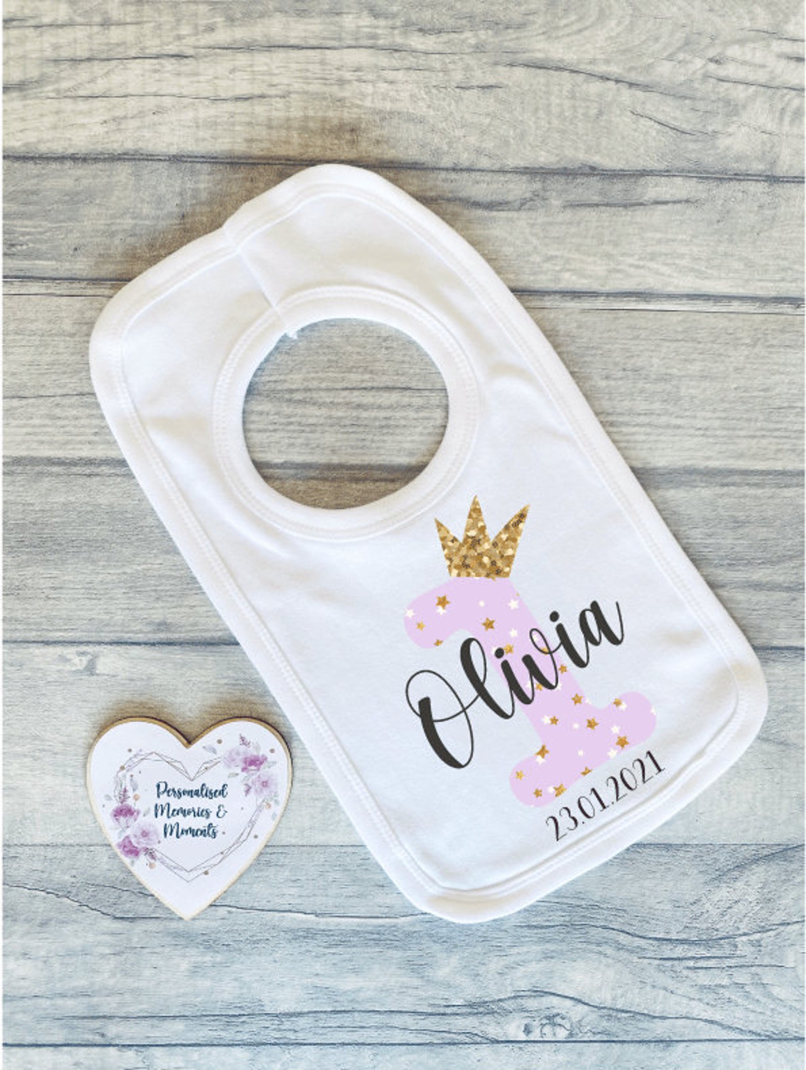 Personalised 1st Birthday Bib Birthday Keepsake | Etsy