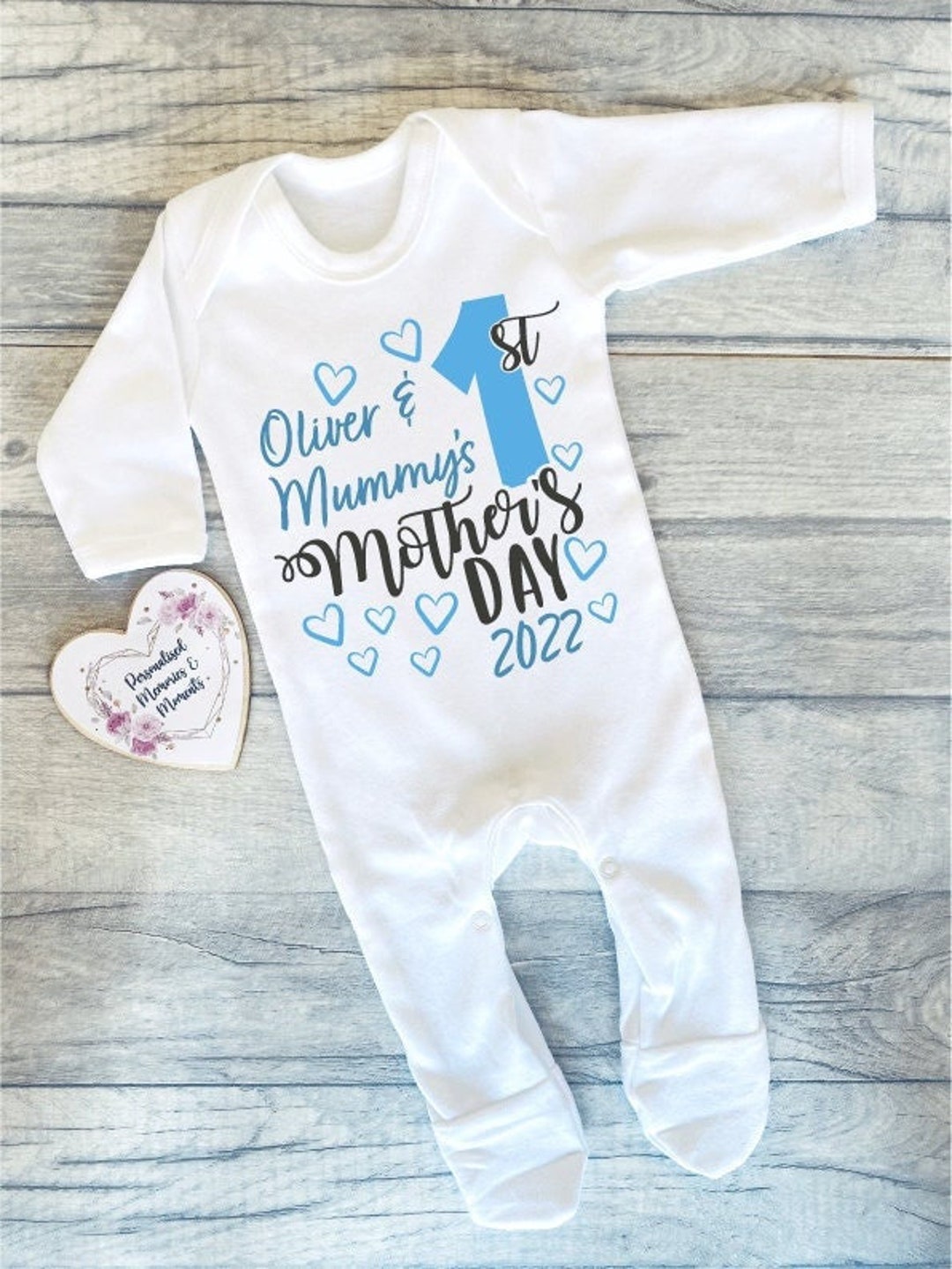 Personalised Baby's First Mother’s Day Outfit: 1st First Keepsake ...