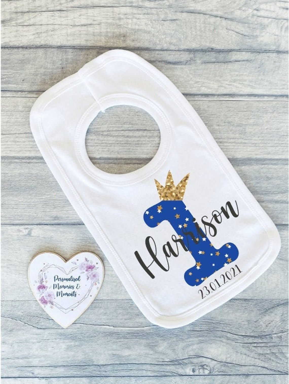 Personalised 1st Birthday Bib Birthday Keepsake | Etsy