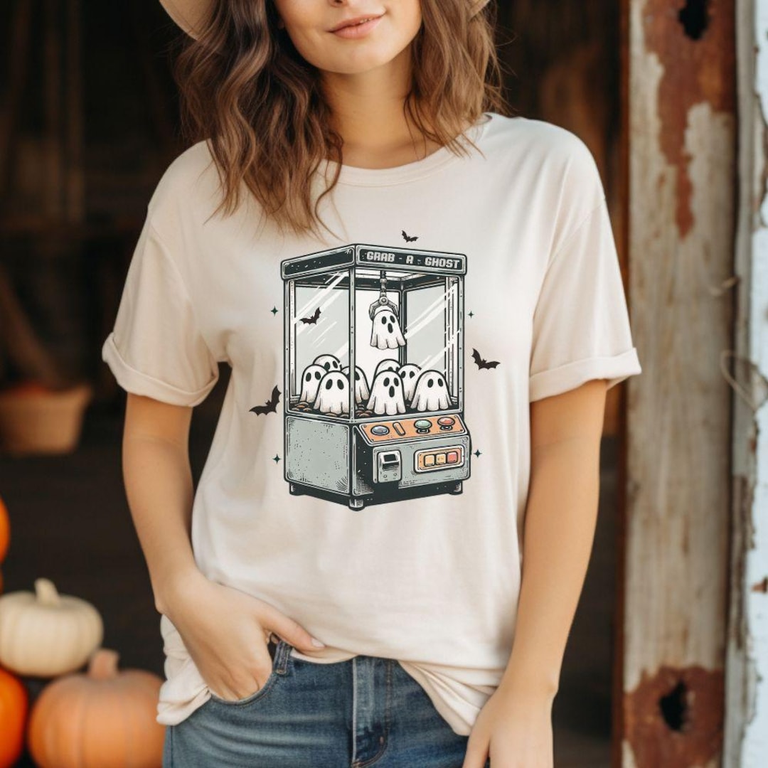 Vintage Grab-a-ghost Vending Machine Tee, Comfort Colors Nostalgic ...