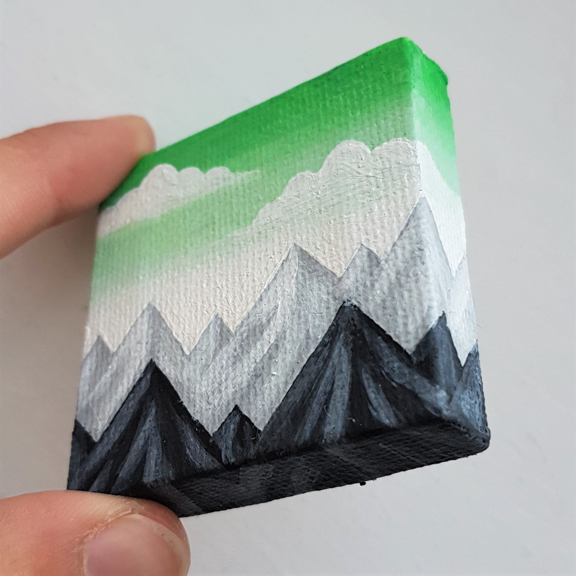 Subtle Aromantic Flag Mini Landscape Painting LGBTQ Pride - Etsy