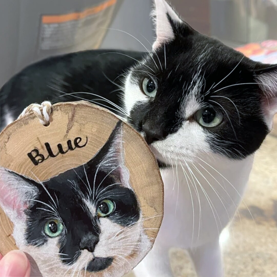 Hand-painted Pet Portrait Ornament: Personalized Dog & Cat Gift - Etsy