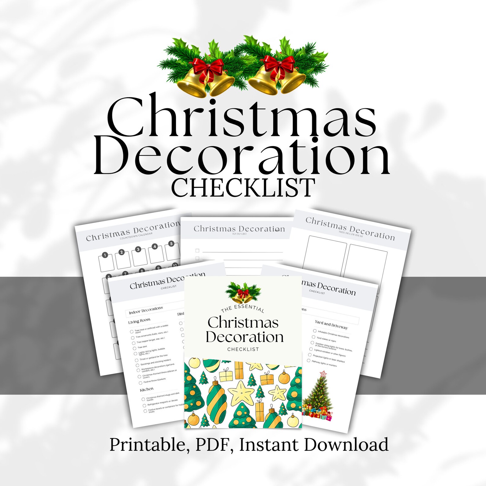 Printable Holiday Season Decorating Planner Checklist, Christmas ...