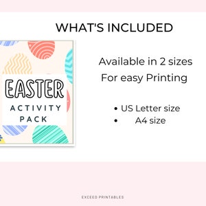 Easter Day Activity Pack Bundle for the Family, Word Search, Word ...