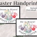 Jesus is Risen Easter Handprint Art, Christian Easter Handprint ...