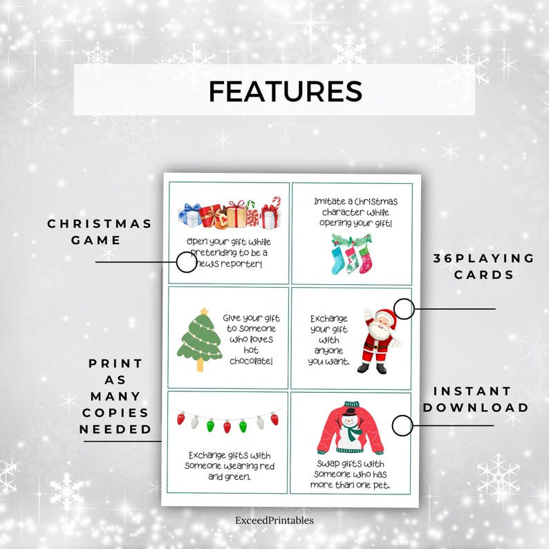 Christmas Gift Exchange Game, White Elephant Gift Exchange Game, Pass ...