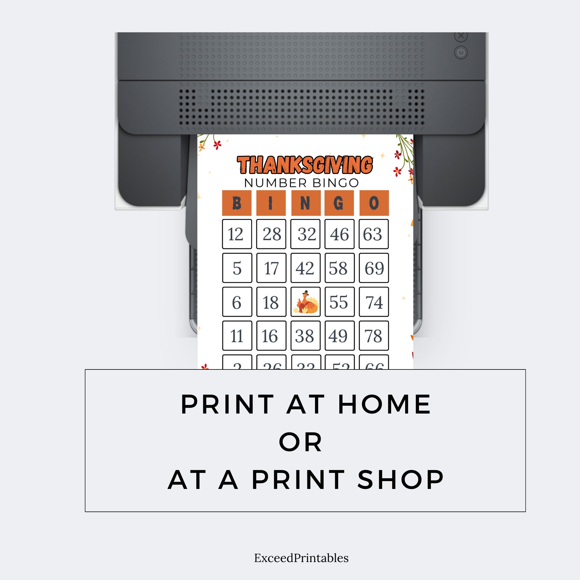 Thanksgiving Find the Guest Bingo , Number Bingo, Autumn Bingo ...