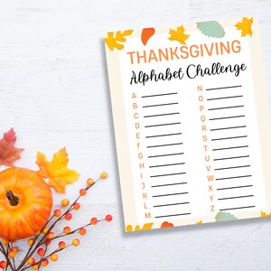 Thanksgiving Alphabet Game, Thanksgiving A-Z Game, Thanksgiving ...