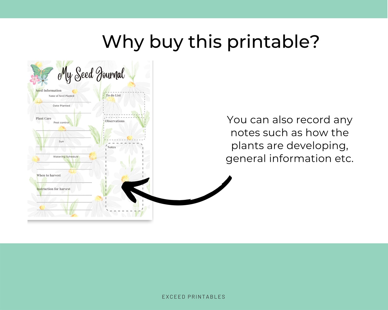 Seed Journal Printable, Garden Journal Planner, Vegetable Garden ...