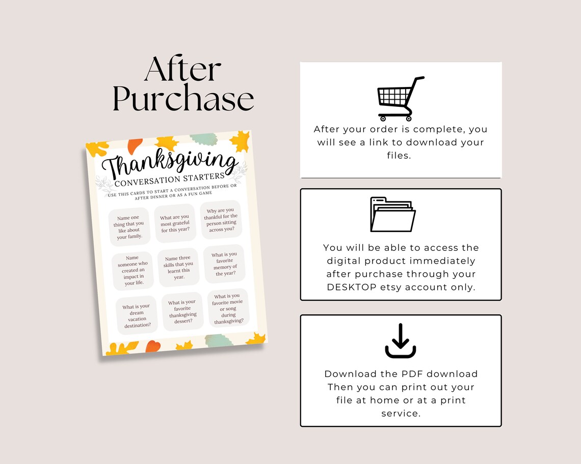 Printable Thanksgiving Conversation Cards, Family Celebration Game ...