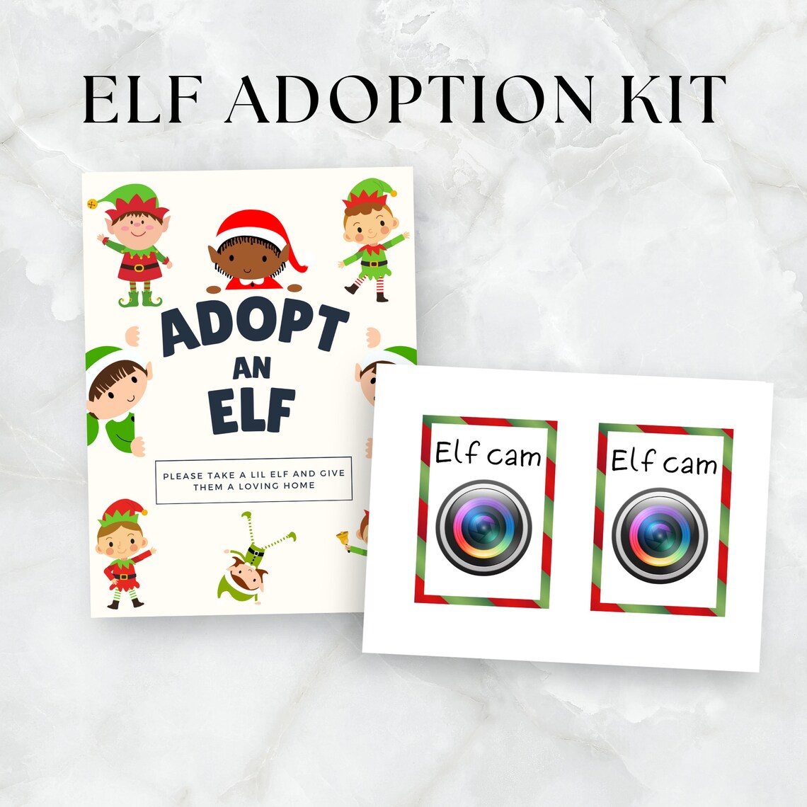 Elf Adoption Editable Kit, Adopt an Elf Printable, Elf Certificate ...