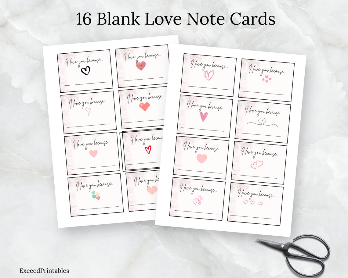 Reasons Why I Love You Mom Cards, Printable Love Notes for Mom ...