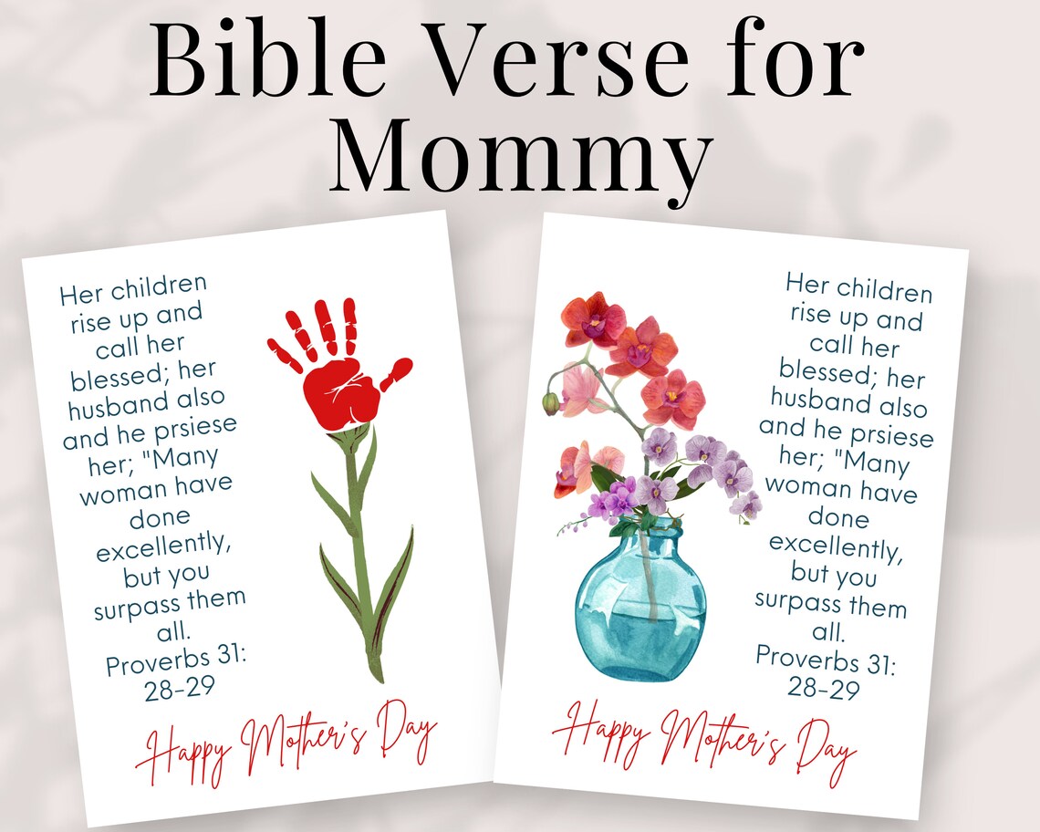 Mothers Day Handprint Printable From Son Daughter, First Mother's Day ...