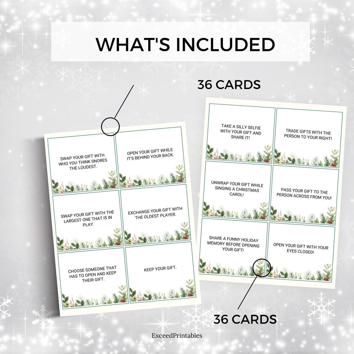 White Elephant Gift Exchange Game, Christmas Gift Exchange Game, White ...