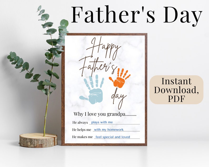Fathers Day Handcraft Printable, Printable Fathers Day Flower Craft for ...