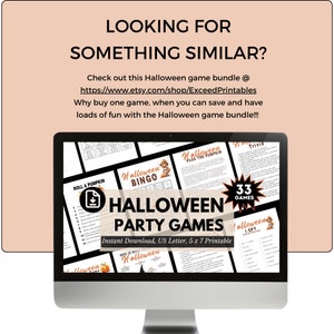Printable Halloween Game, Family Halloween Game, Dinner Table Game ...