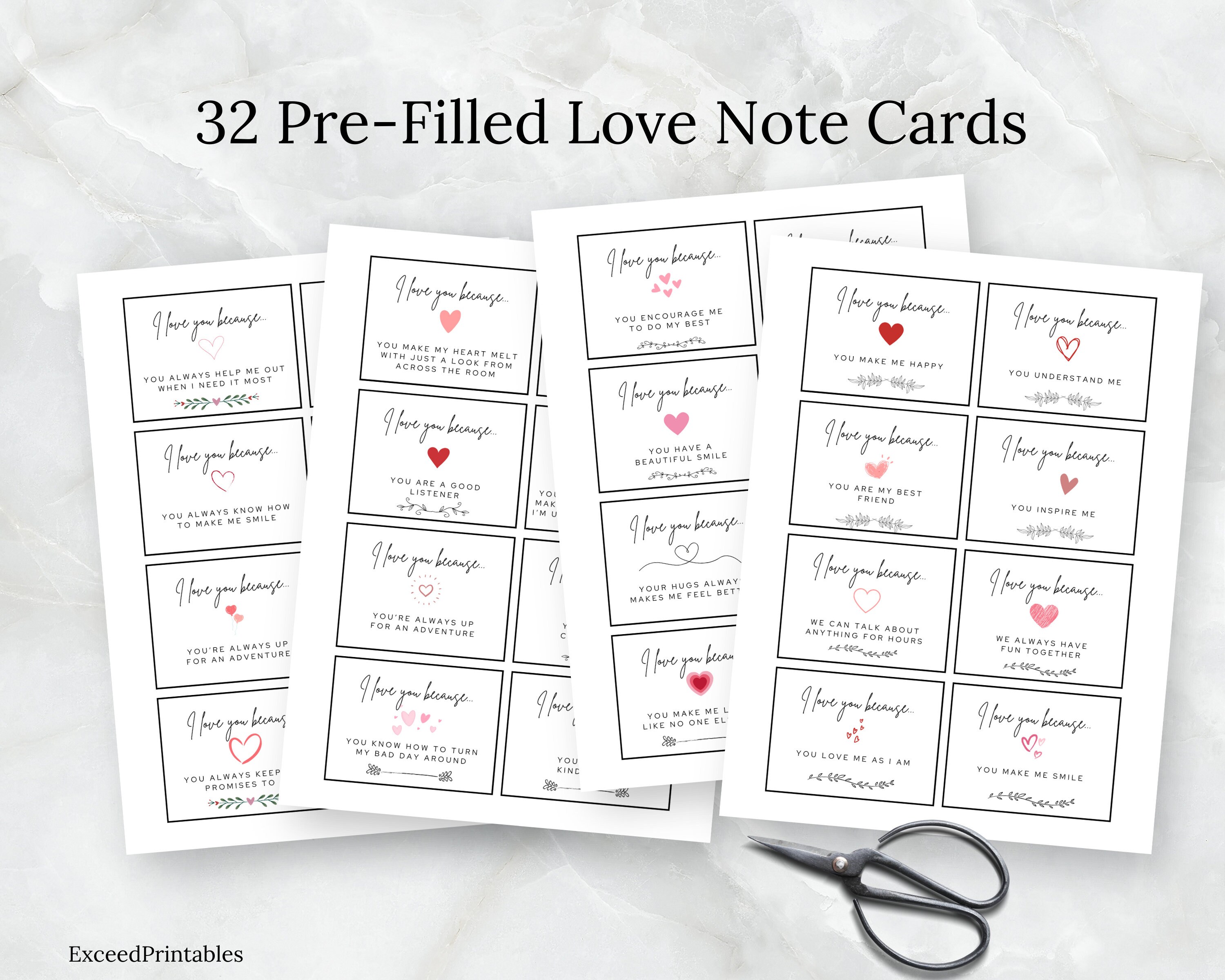 Mother’s Day Love Notes Printable, Love Notes Cards, Custom Love ...