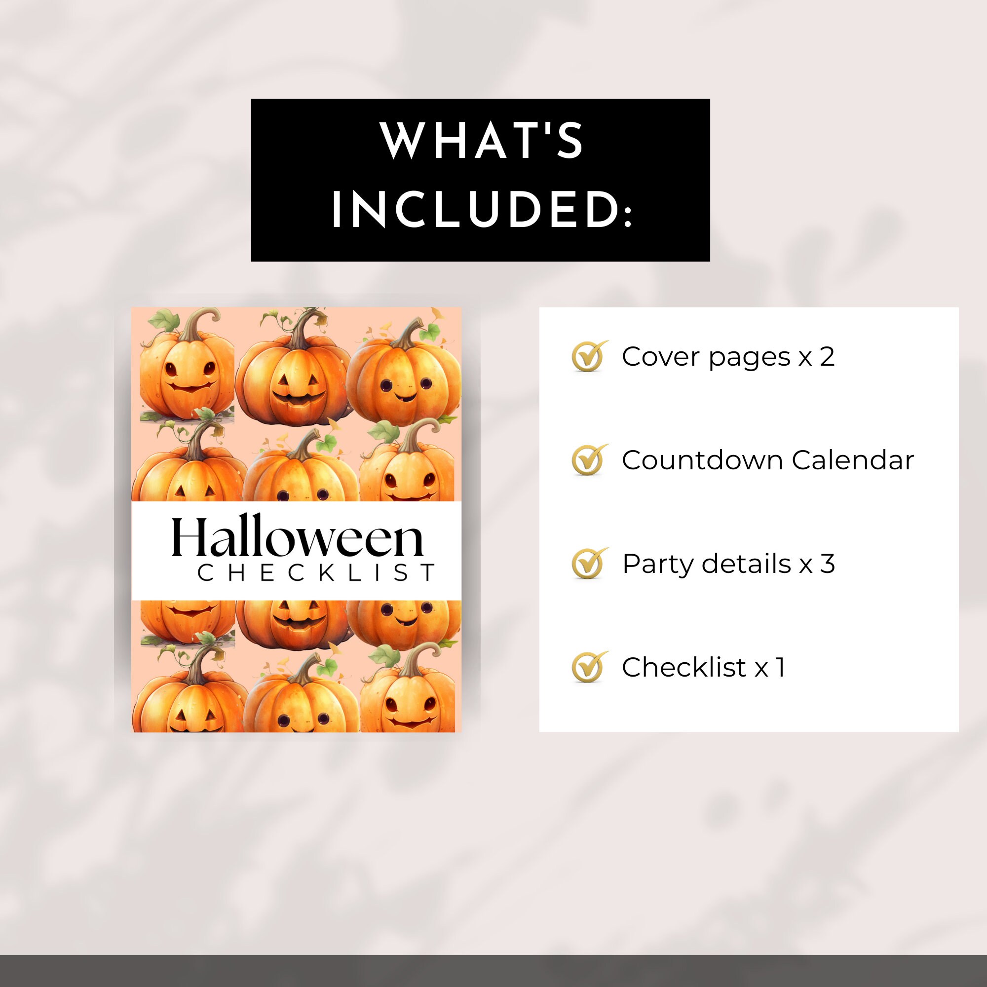 Halloween Checklist Printable, Halloween Party Planning Checklist ...