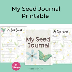Seed Journal Printable, Garden Journal Planner, Vegetable Garden ...