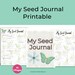 Seed Journal Printable, Garden Journal Planner, Vegetable Garden ...