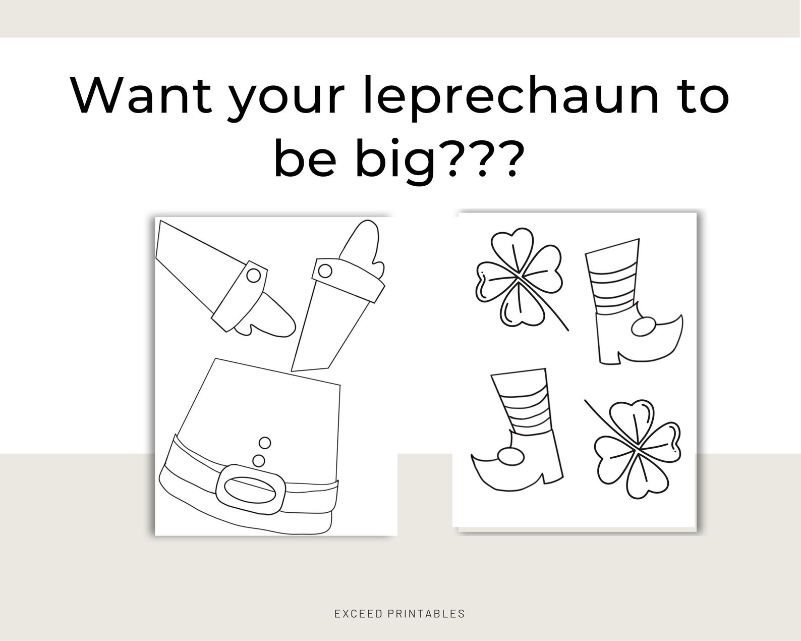 St Patrick's Day Build A Leprechaun Printable, Cut, Paste and Color ...