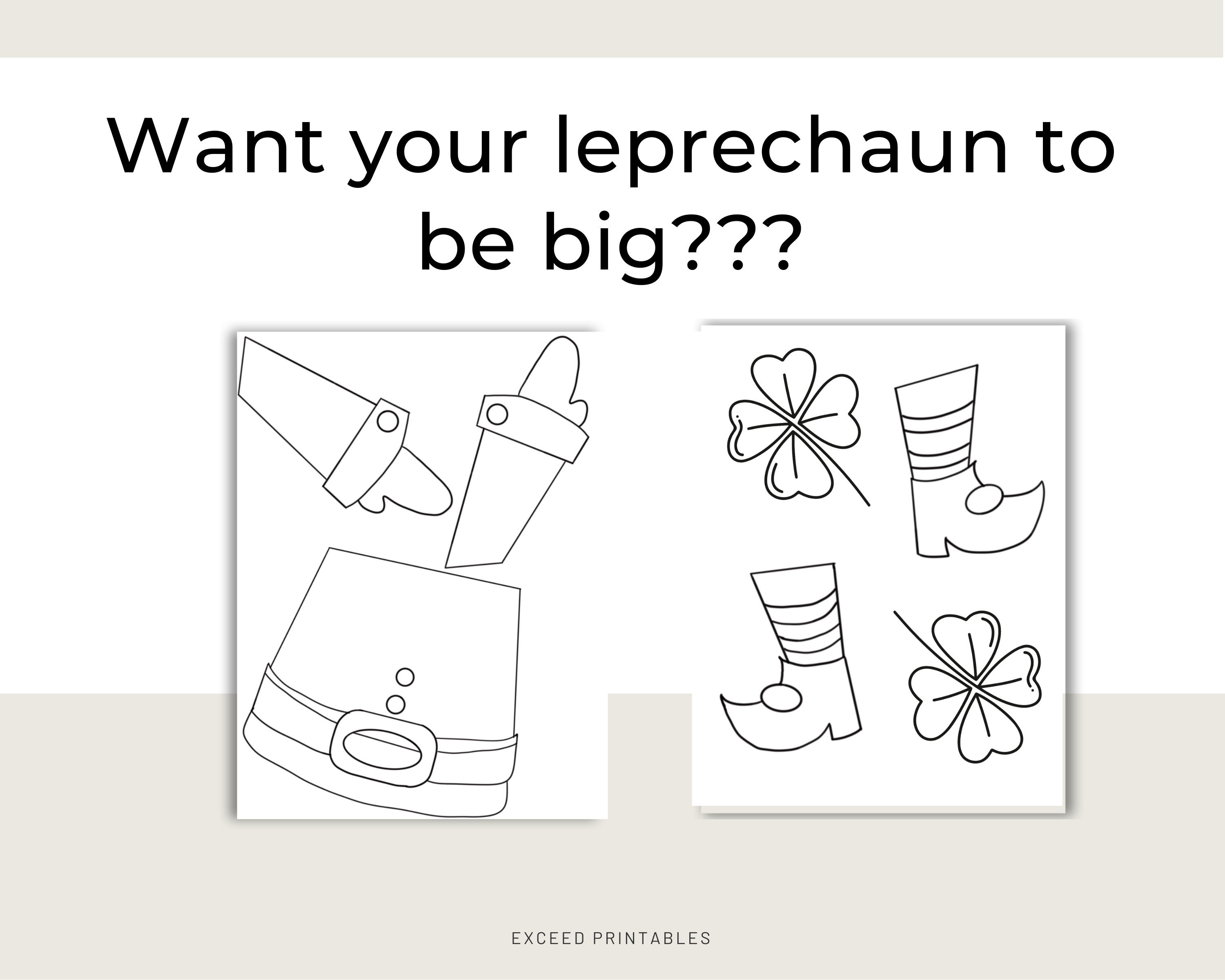 St Patrick's Day Build A Leprechaun Printable, Cut, Paste and Color ...