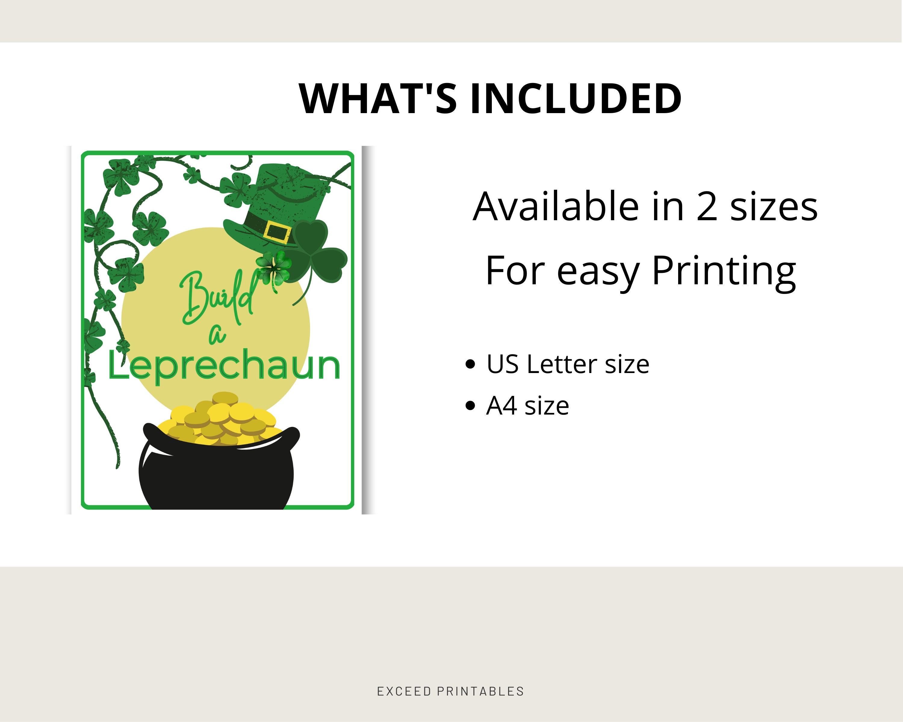 St Patrick's Day Build A Leprechaun Printable, Cut, Paste and Color ...