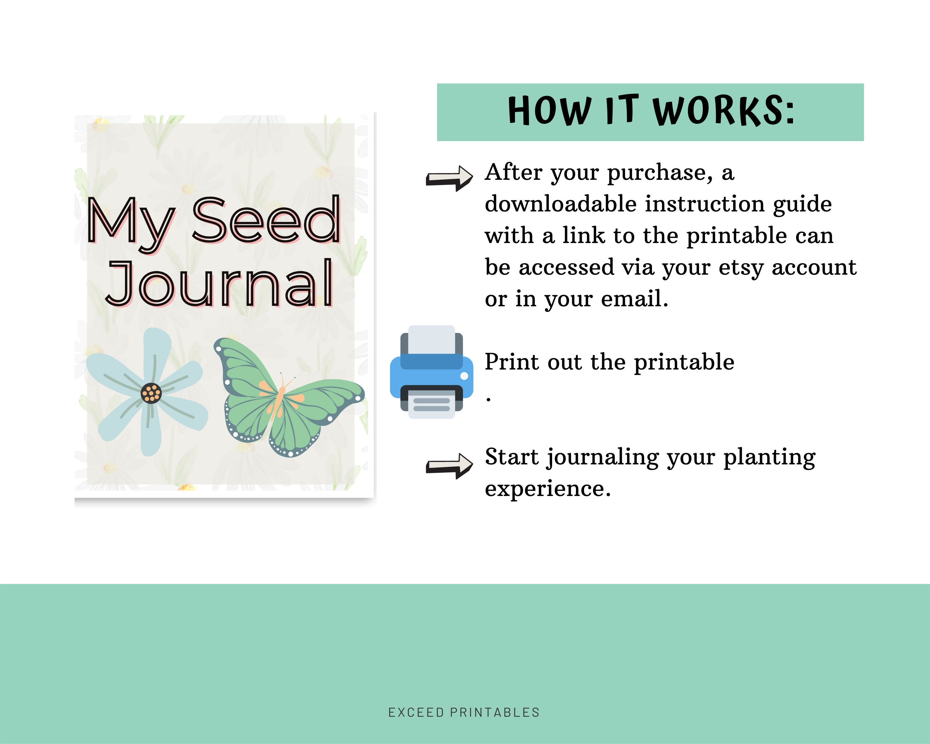 Seed Journal Printable, Garden Journal Planner, Vegetable Garden ...