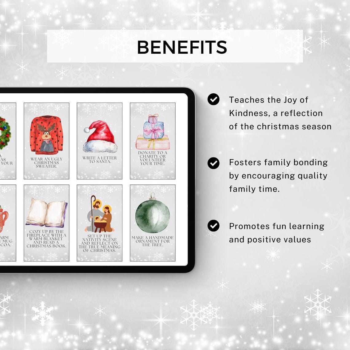 Advent Activity Cards for the Family, Fun Christmas Printable Countdown ...