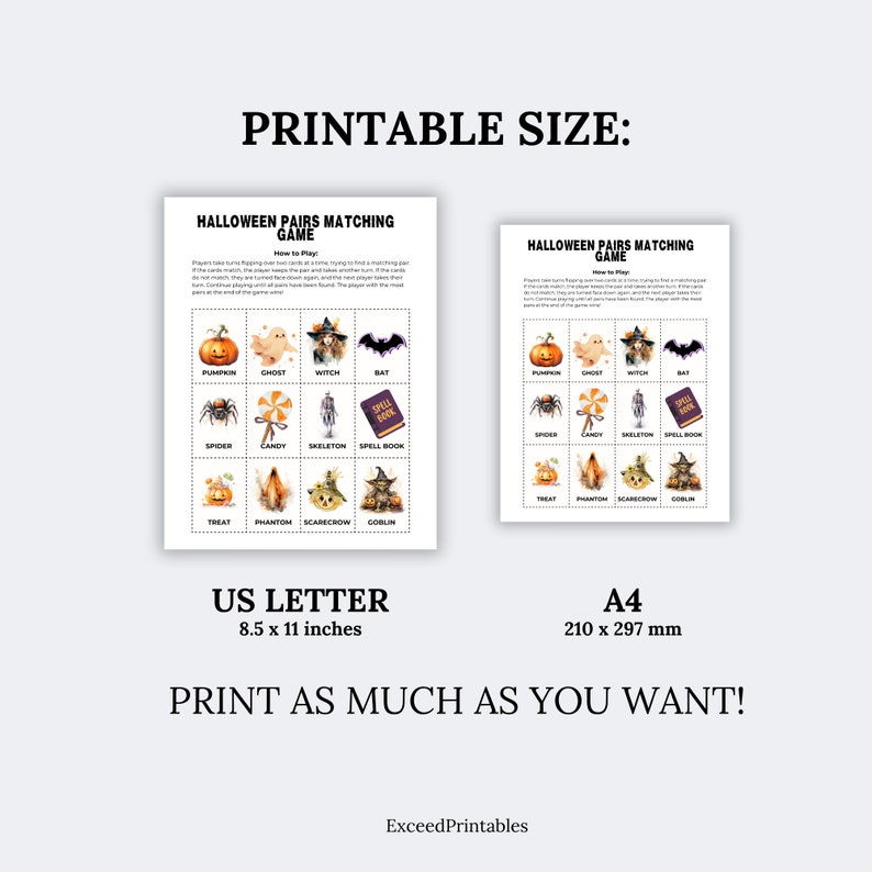 20 Printable Kids Halloween Activities, Halloween Puzzle Bundle ...