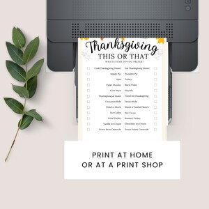 Printable Thanksgiving This or That Game, Thanksgiving Would You Rather ...