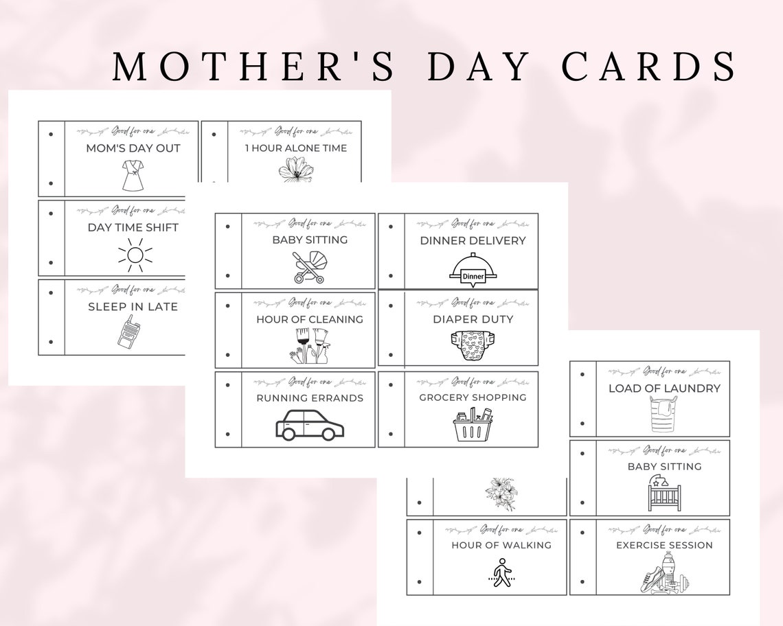 First Time Parents Coupon, Printable Mothers Day Coupons, Last Minute ...