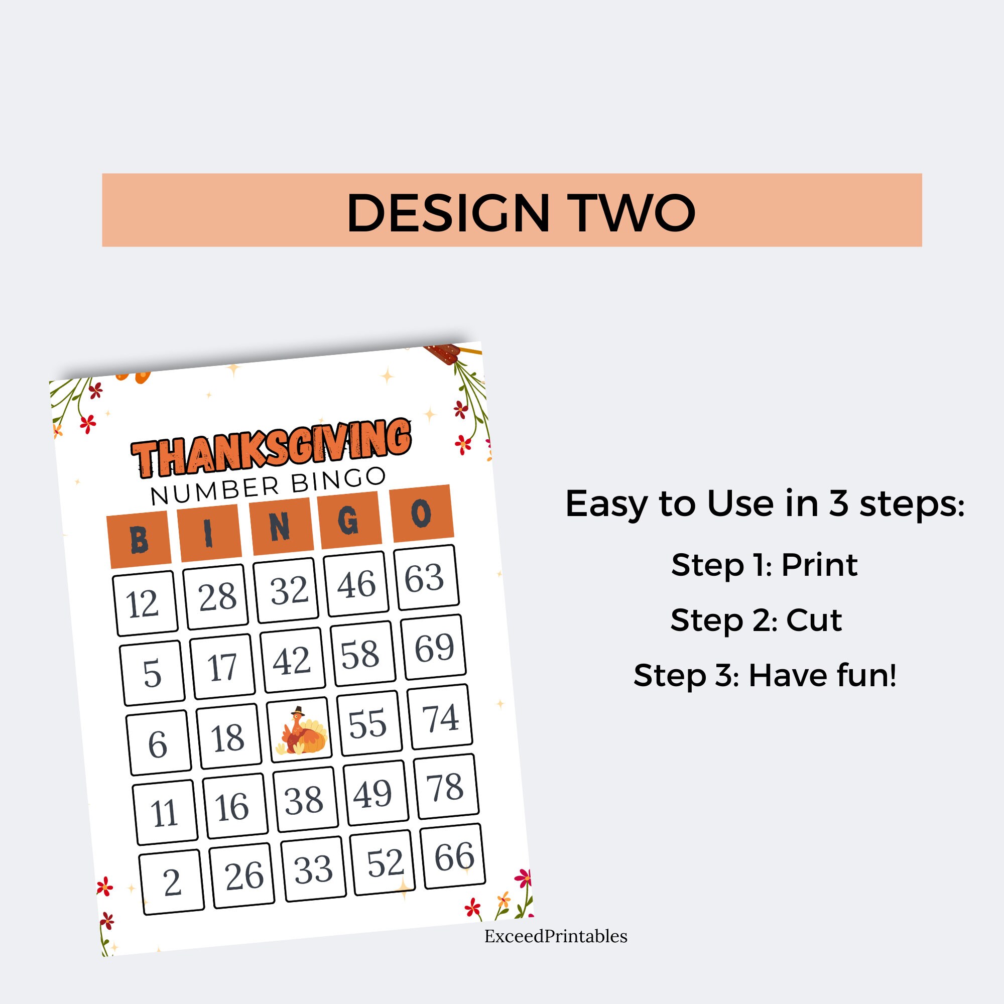 Thanksgiving Find the Guest Bingo , Number Bingo, Autumn Bingo ...