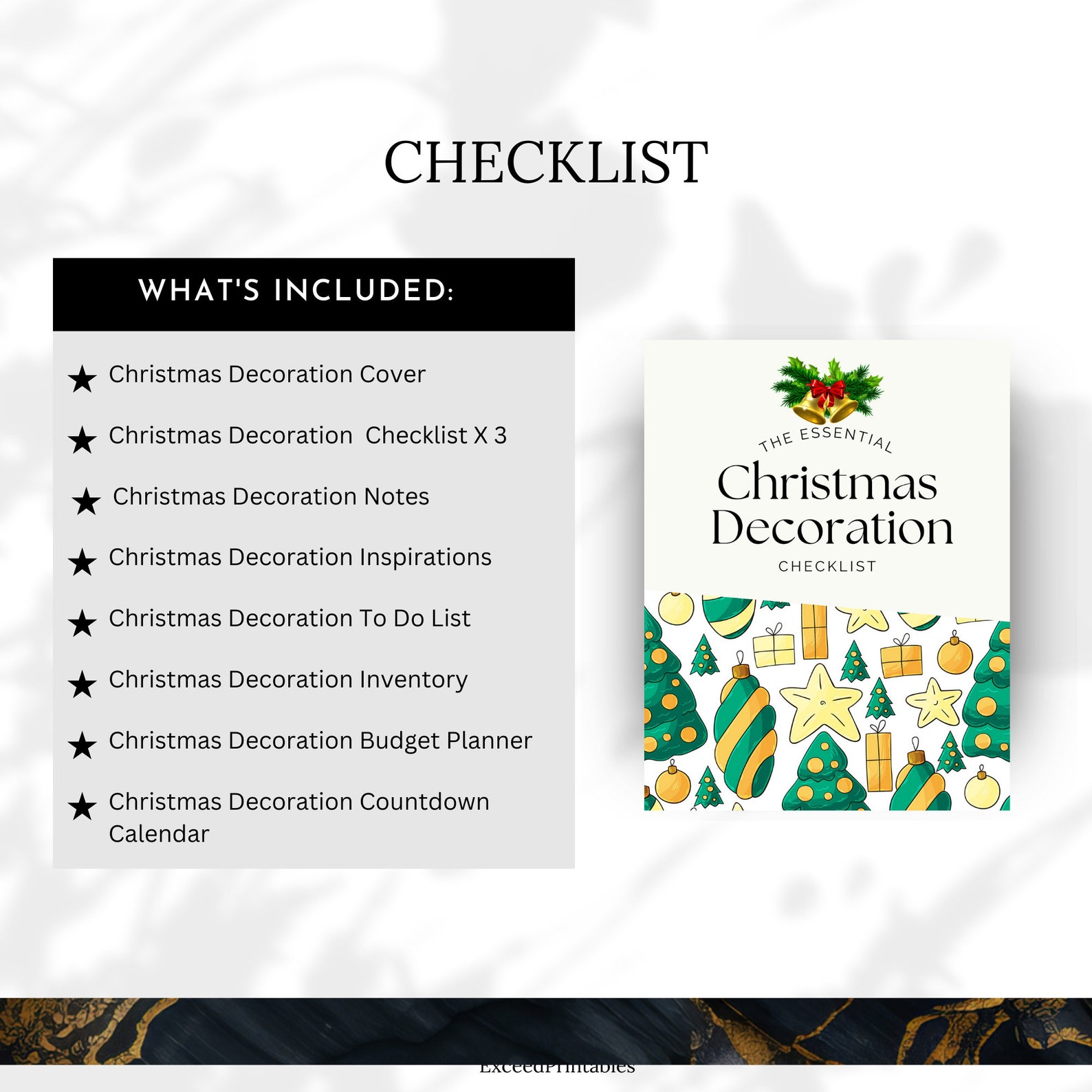 Printable Holiday Season Decorating Planner Checklist, Christmas ...