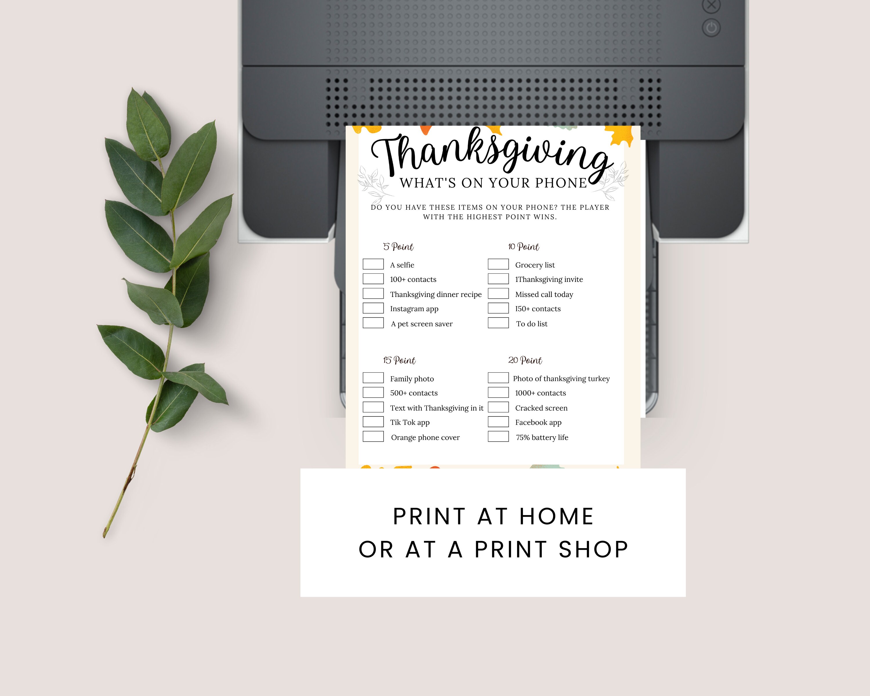 Printable Thanksgiving Game Bundle Instant Download, Family ...