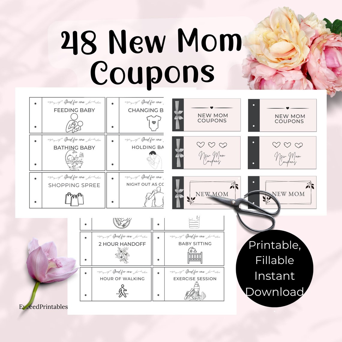 New Mom Coupon, Printable Mothers Day Coupons, Last Minute Mother's Day ...