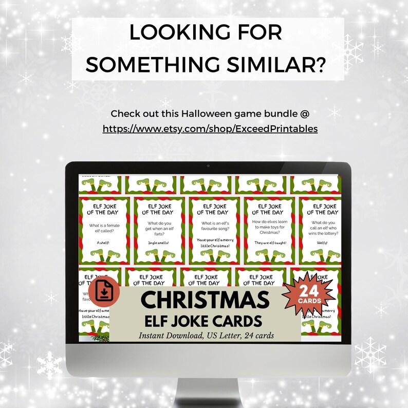 40 Printable Christmas Joke Cards, Christmas Jokes Advent Calendar ...