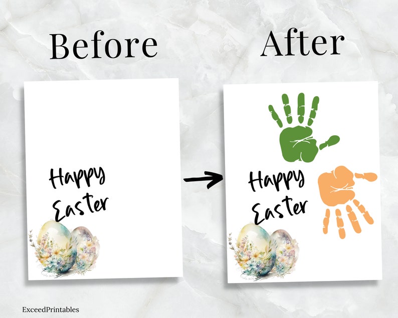 Easter Handprint and Footprint Art, First Easter Handprint Printable ...